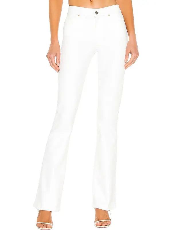 Paige High Rise Manhattan Boot Jeans - Crisp White