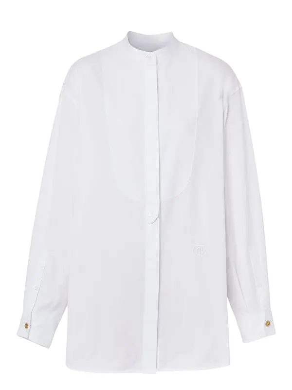 Burberry Monogram-motif Cotton Shirt - White