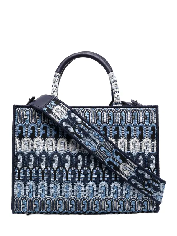 Furla Toni Jacquard Embossed Tote - Blue