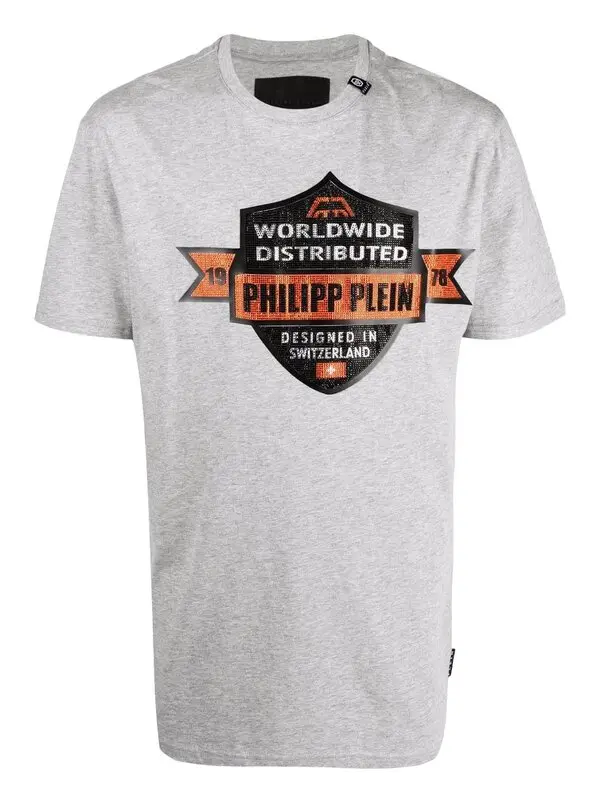 Philipp Plein Slogan-print Cotton T-shirt - Grey