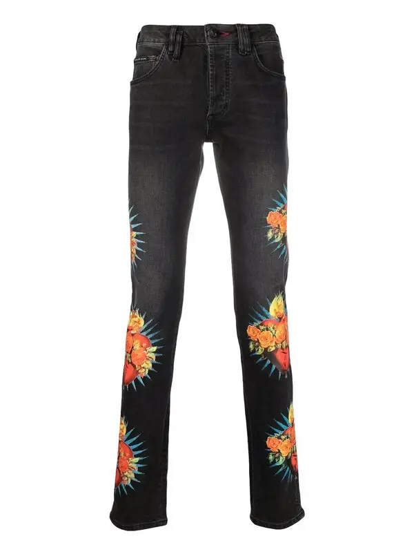 Philipp Plein Straight-leg Jeans - Black