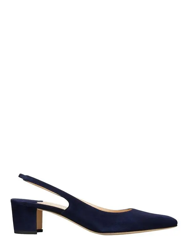 Manolo Blahnik Allurasan Slingback Pumps - Navy