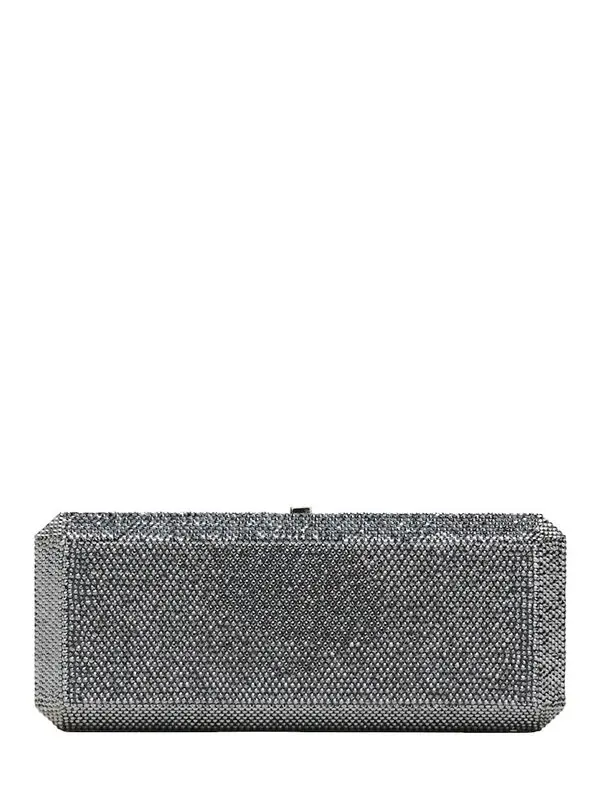 Judith Leiber Slim Rectangle Crystal Clutch - Gray