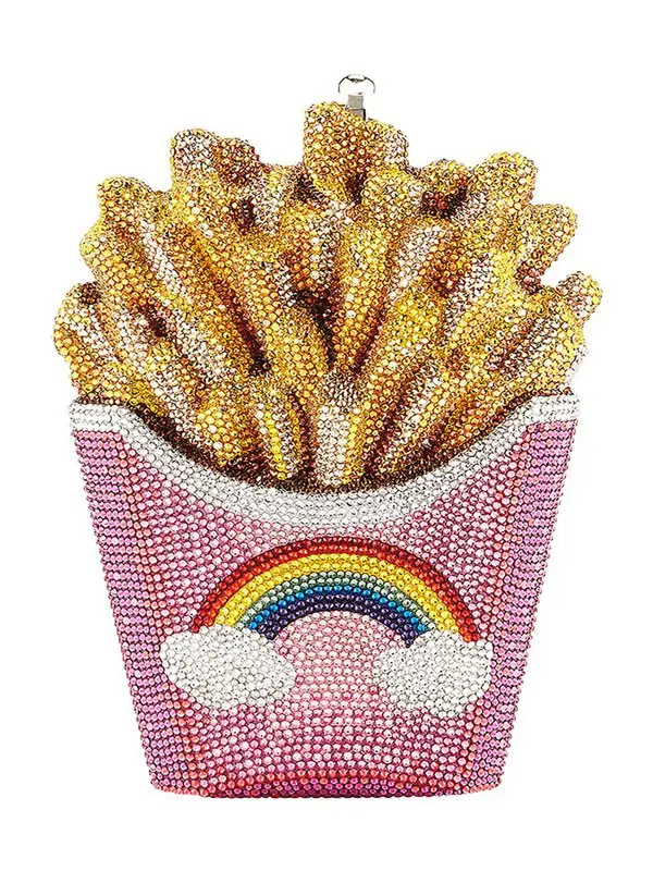 Judith Leiber French Fries Clutch Bag - Pink