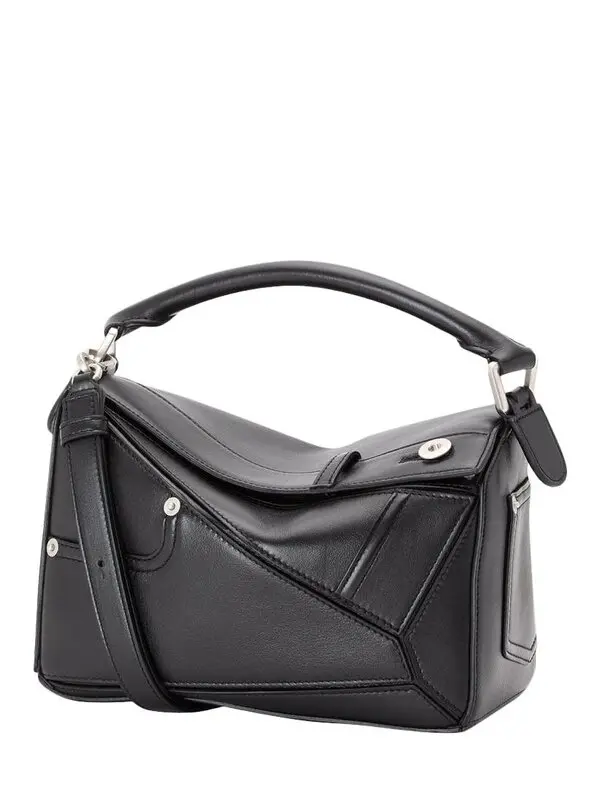 Loewe Puzzle Small Bag In Leather - Black
