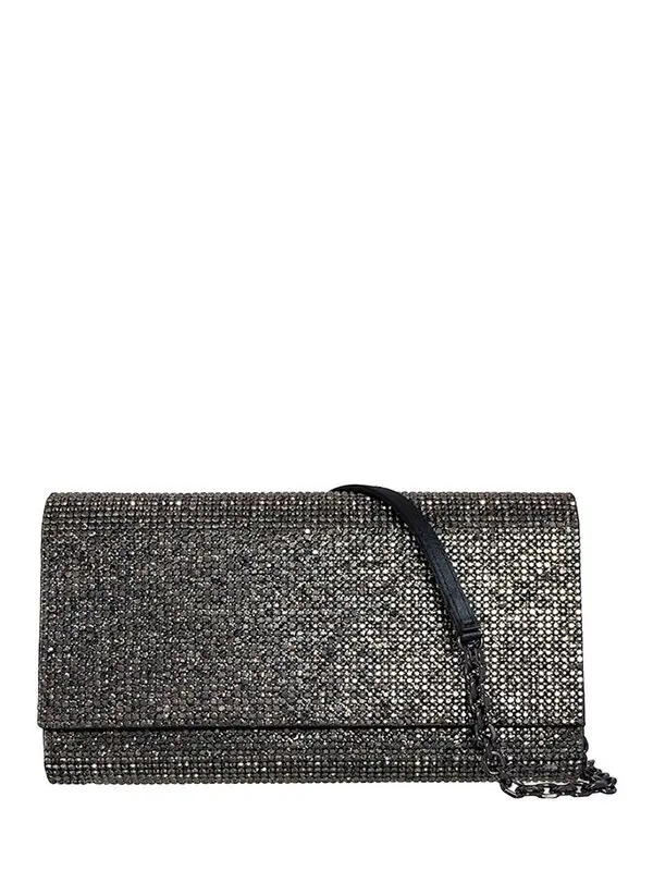 Judith Leiber Fizzoni Full-beaded Clutch Bag - Gray