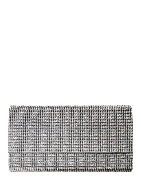 Judith Leiber Fizzoni Full-beaded Clutch Bag - Silver