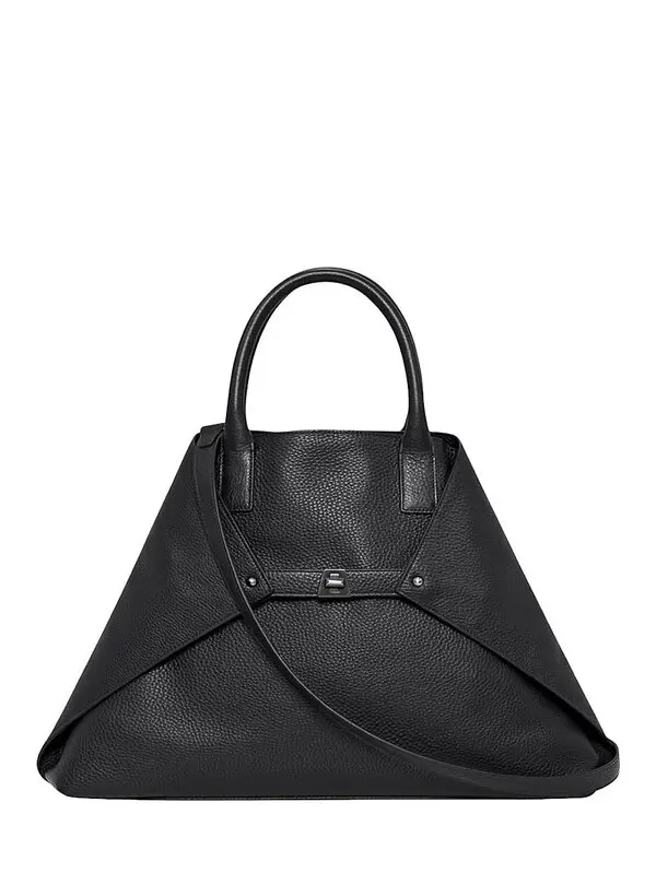 Akris Ai Cervo Medium Shopper Tote Bag - Black