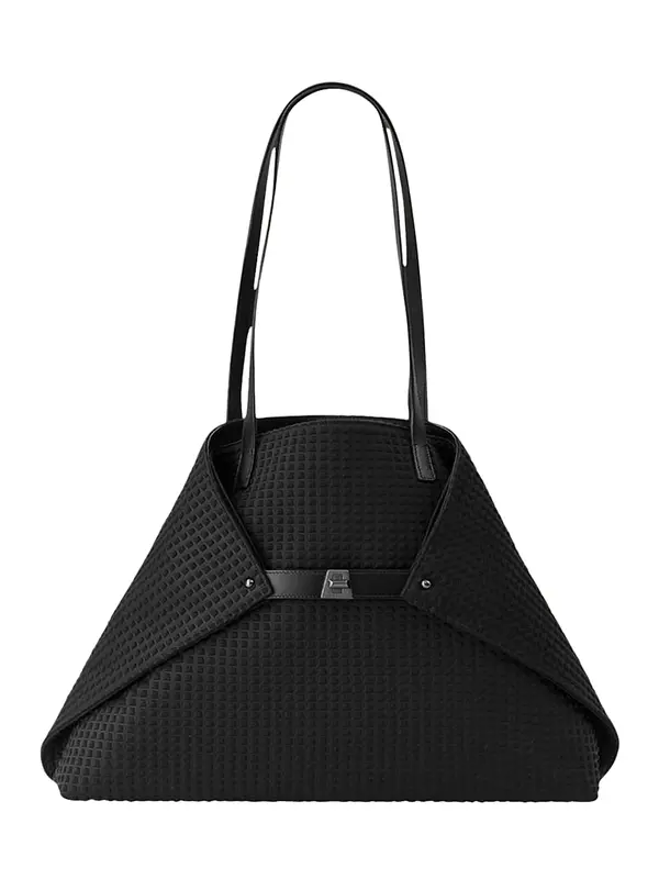 Akris Ai Medium Techno Fabric Shoulder Bag - Black