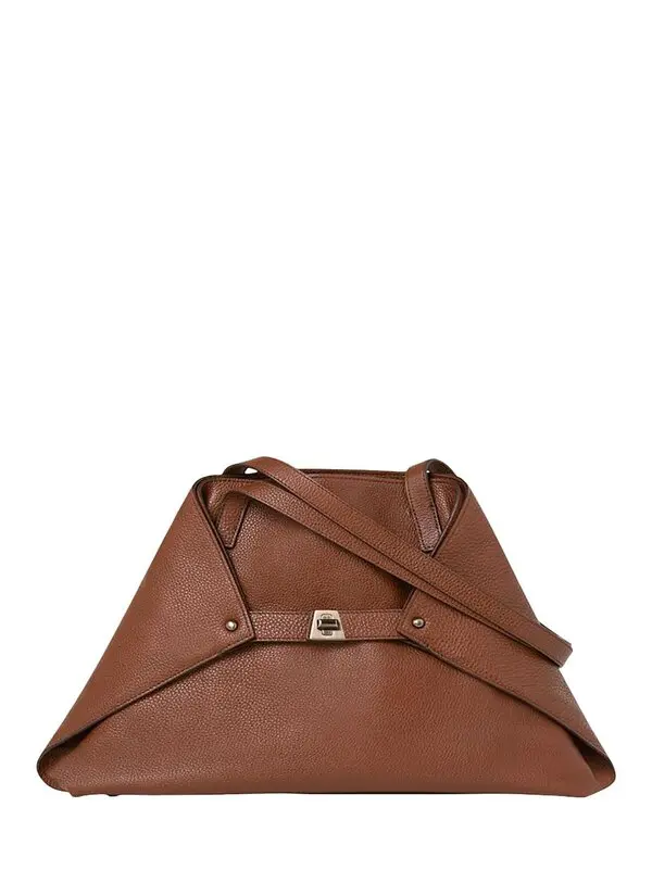 Akris Ai Small Leather Tote Bag - Caramel