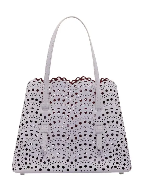 Alaïa Mina 25 Vienne Wave Perforated Leather Tote Bag - Bleu Lavander