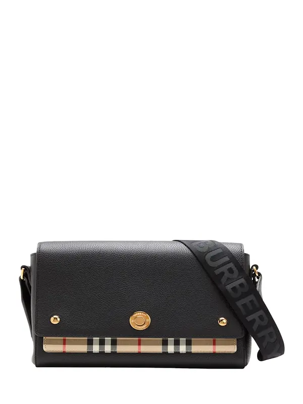 Burberry Medium Leather Crossbody Bag - Black