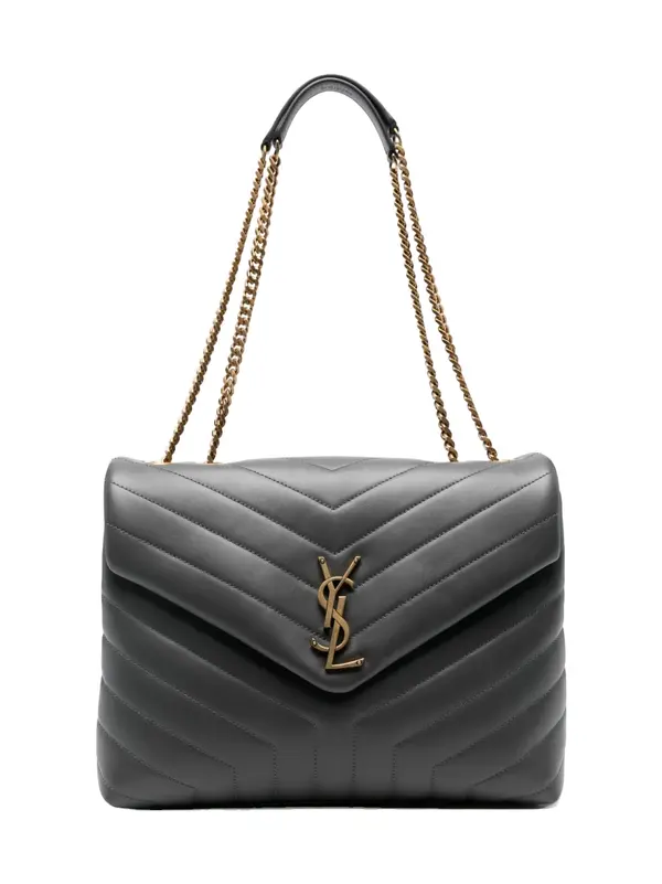 Saint Laurent Medium Loulou Shoulder Bag - Grey
