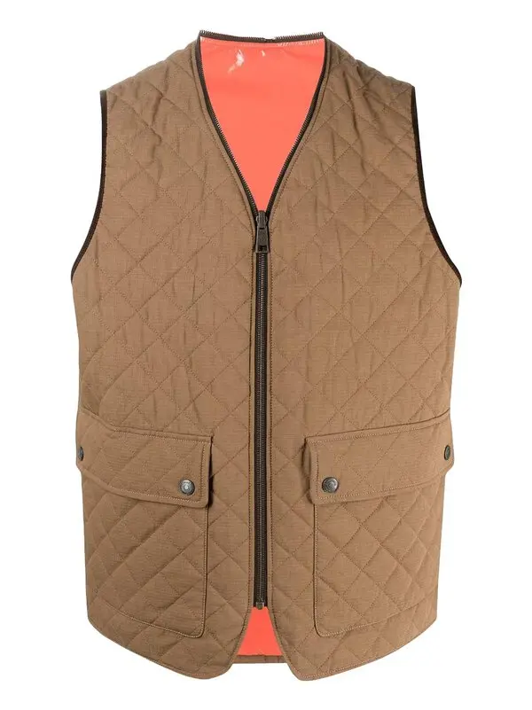 Dsquared2 Sleeveless Quilted Vest - Brown