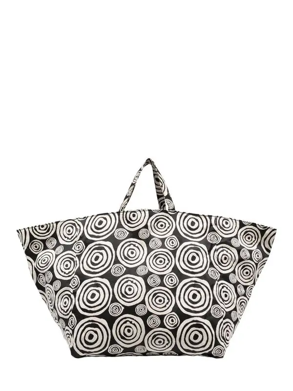 10 CORSO COMO Spiral Print Canvas Tote - Neutrals