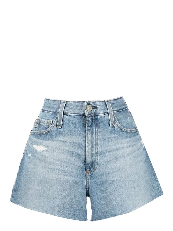 Ag Alexis High-rise Denim Shorts - Blue
