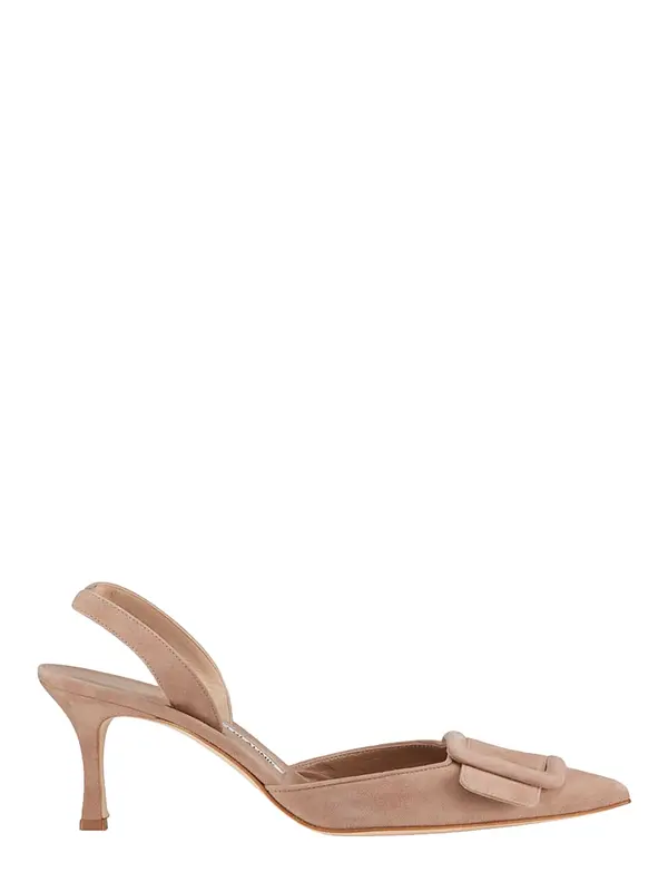 Manolo Blahnik Maysli Slingback Pumps - Beige