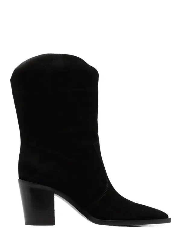 GIANVITO ROSSI 70mm Denver Cowboy Boots - Black