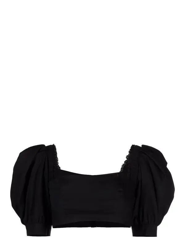 ULYANA SERGEENKO Cropped Top - Black