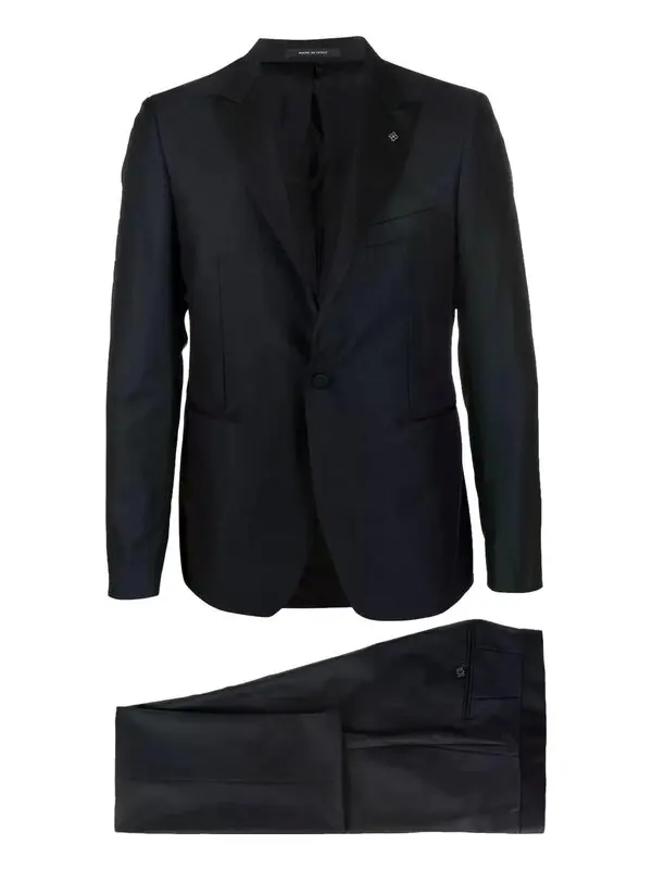 Tagliatore Virgin Wool Single-breasted Suit - Black
