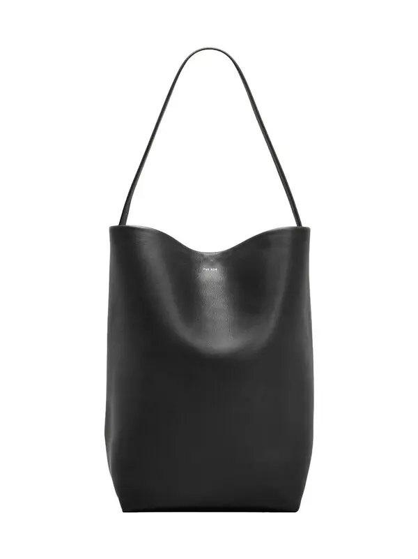 THE ROW Park North-south Leather Tote Bag - Black