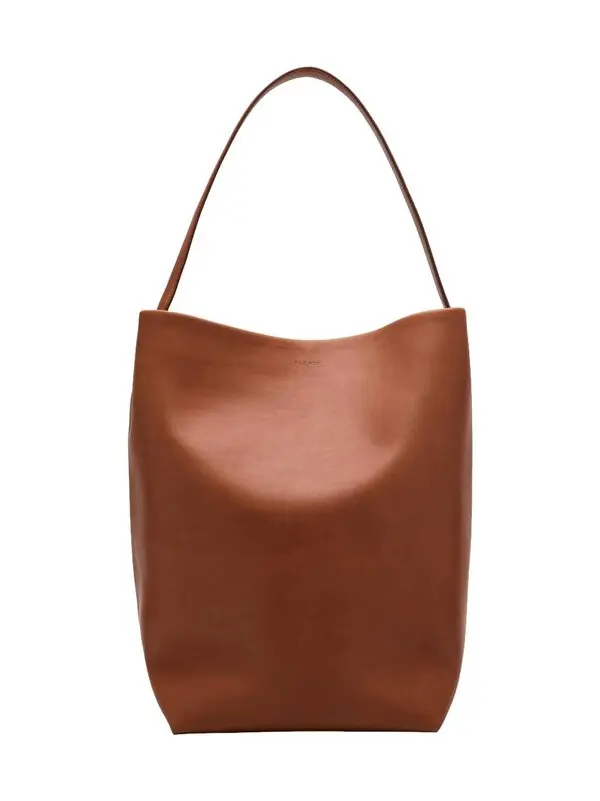 THE ROW Park North-south Leather Tote Bag - Black