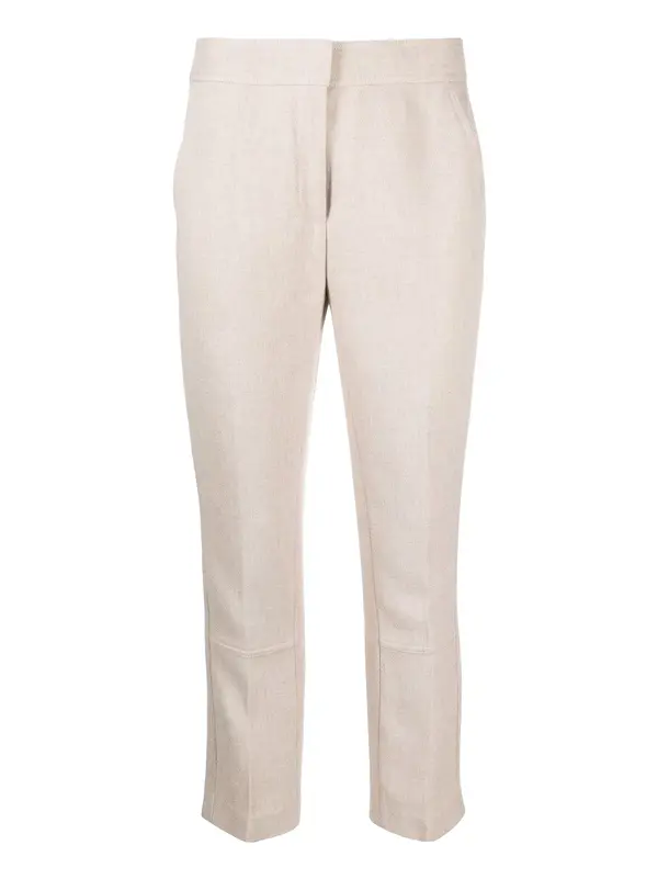 Tory Burch Button-cuff Trousers - Neutrals