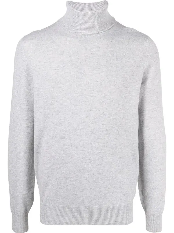 Brunello Cucinelli Roll Neck Cashmere Jumper - Grey
