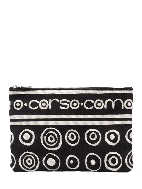 10 CORSO COMO Logo Zipped Clutch - White