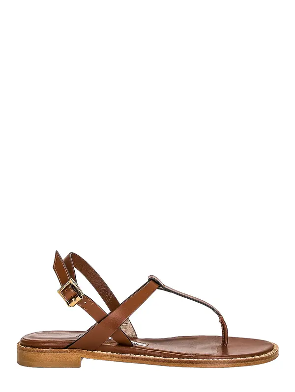 Manolo Blahnik Hata Sandals - Brown
