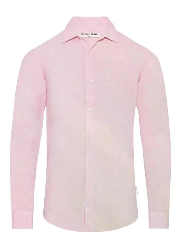 Orlebar Brown Giles Linen Shirt - Pink