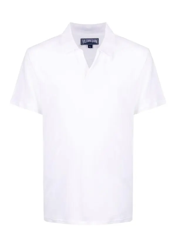 Vilebrequin Open-collar Linen Polo Shirt - White