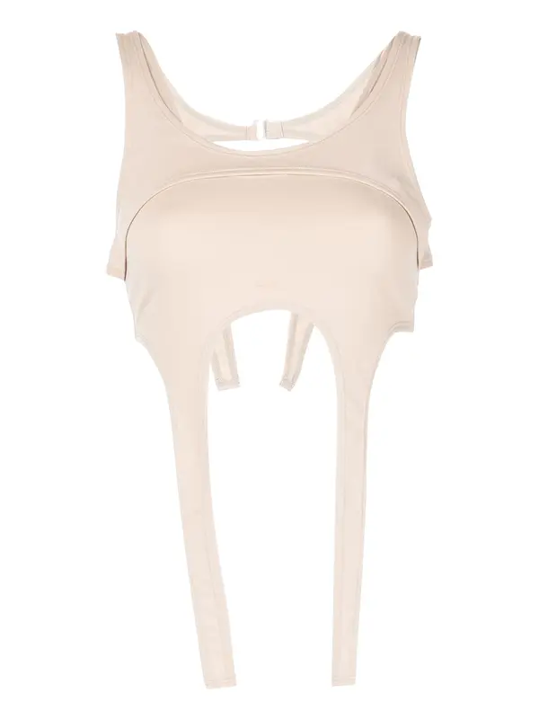 HELIOT EMIL Cropped Vest Top - Neutrals