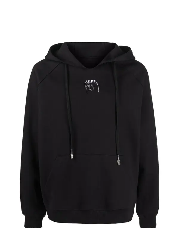 ADER ERROR Logo Print Hoodie - Black
