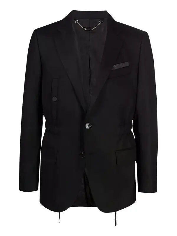 BILLIONAIRE Institutional Single-breasted Blazer - Black