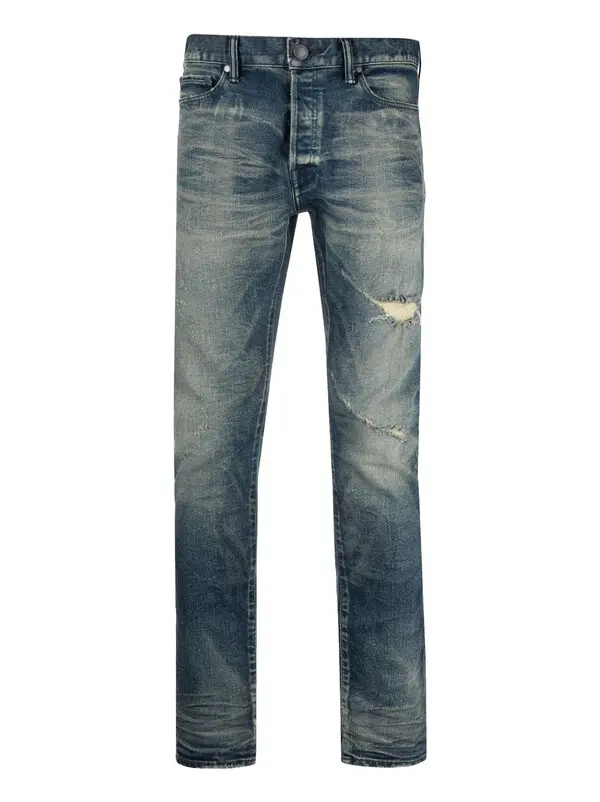John Elliott Mid-rise Skinny Jeans - Blue
