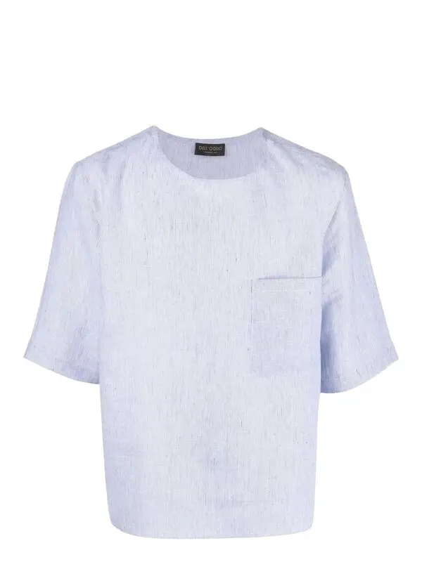 DELL'OGLIO Short-sleeve Linen T-shirt - Blue