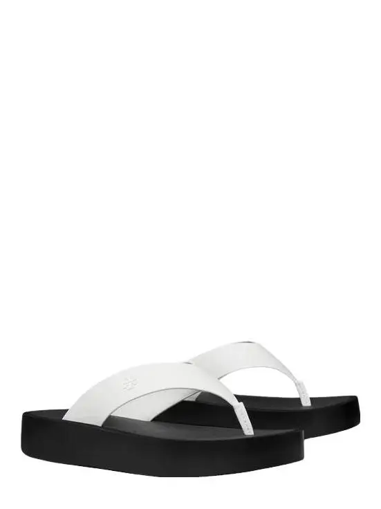 Tory Burch Platform Flip-flop - Optic White/black