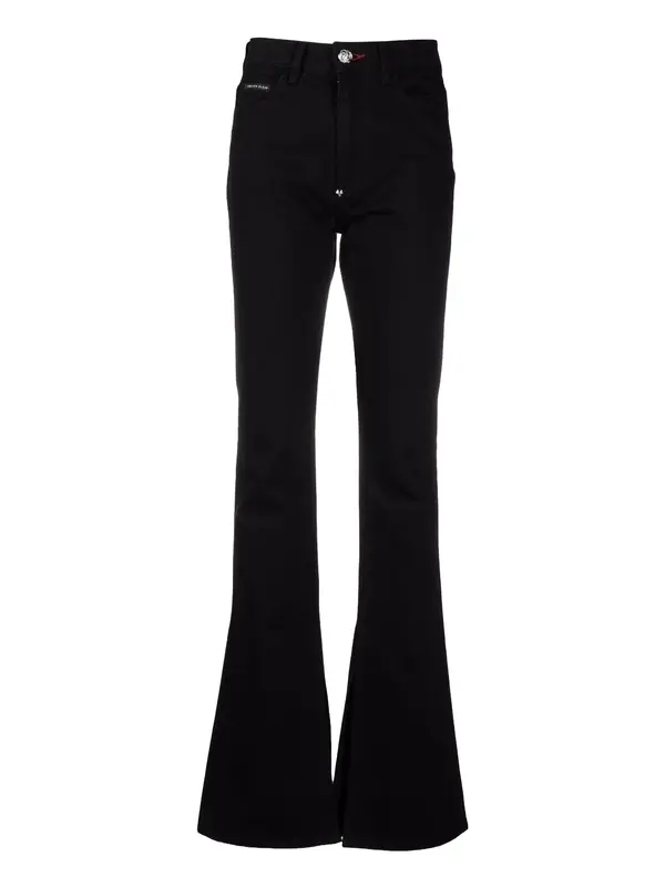 Philipp Plein High-rise Flared Jeans - Black