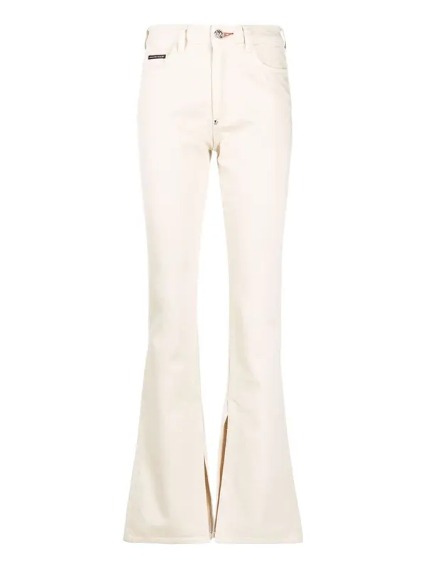 Philipp Plein High-waisted Flared Jeans - Neutrals