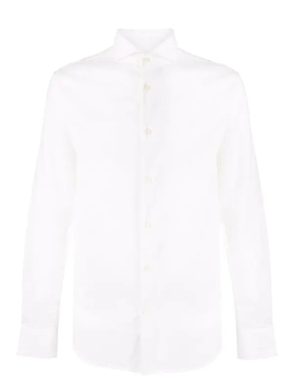 DEPERLU Pointed-collar Cotton Shirt - White