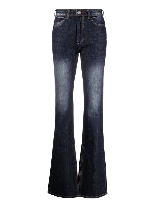 Philipp Plein High-waisted Flared Jeans - Blue