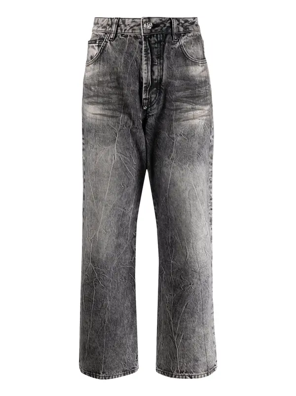 Philipp Plein Iconic Wide-leg Jeans - Grey