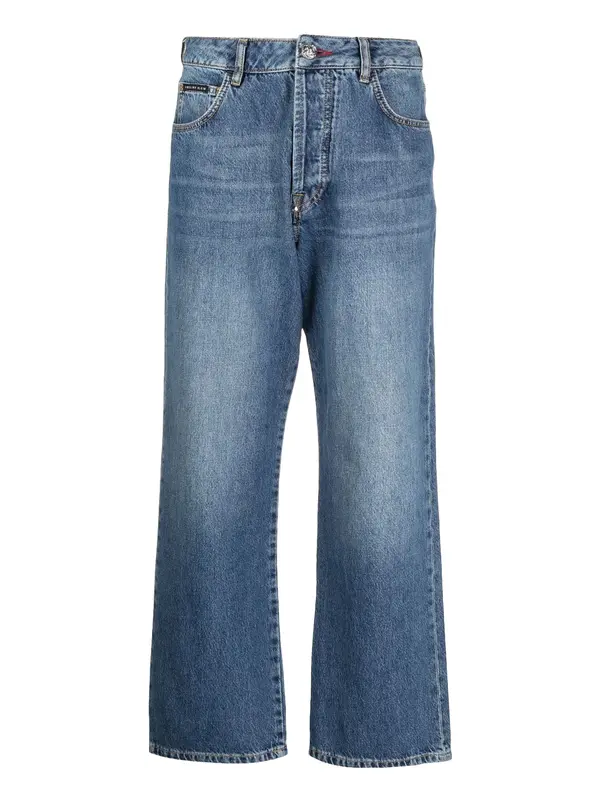 Philipp Plein Wide-leg Jeans - Blue