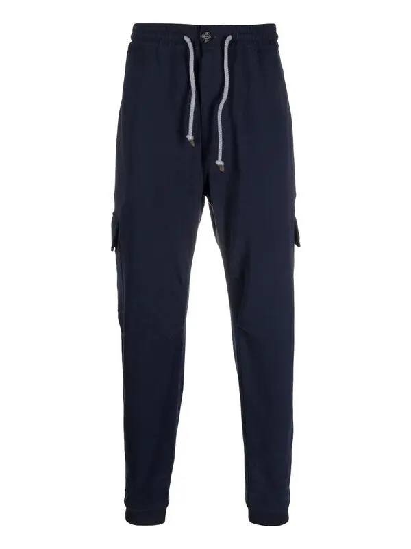 Brunello Cucinelli Drawstring-fastening Waist Track Pants - Blue