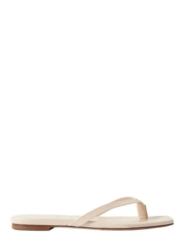 AeydĒ Renee Leather Flip Flops - Neutrals