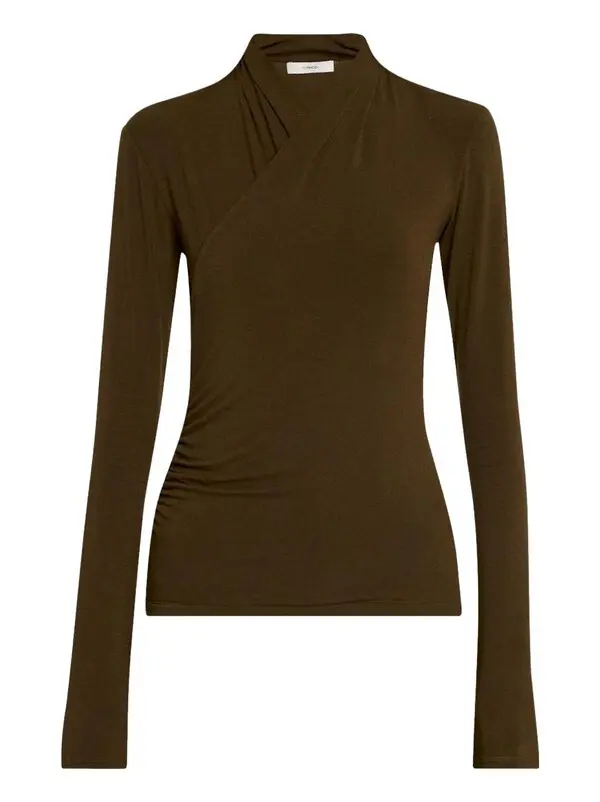 Vince Long-sleeve Wrap Top - Cypress