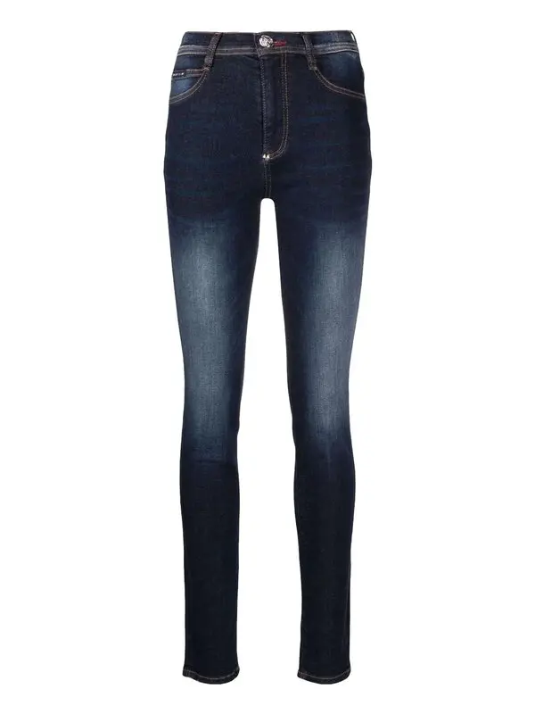 Philipp Plein High-waisted Jeggins - Blue
