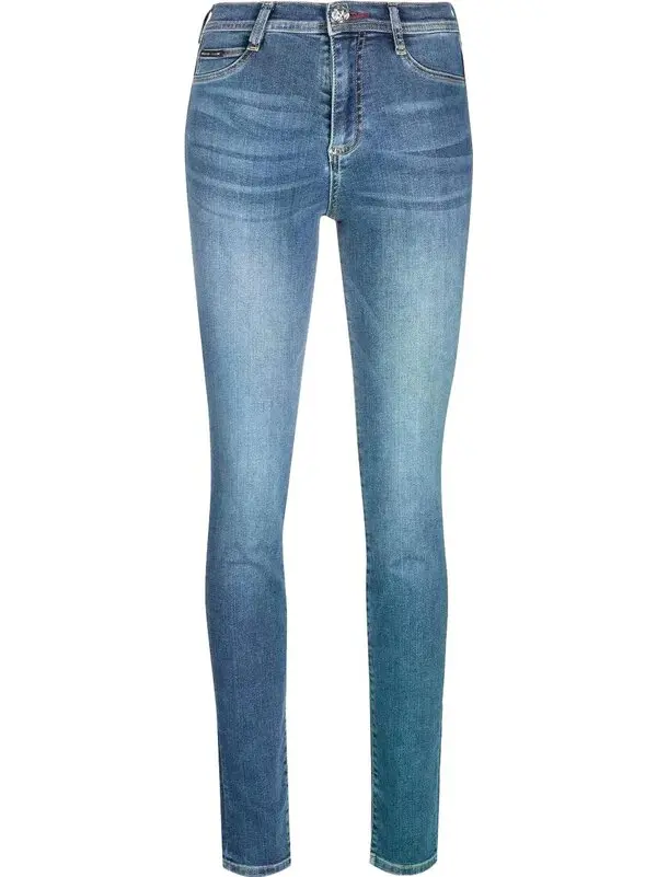 Philipp Plein High-waisted Skinny Jeans - Blue