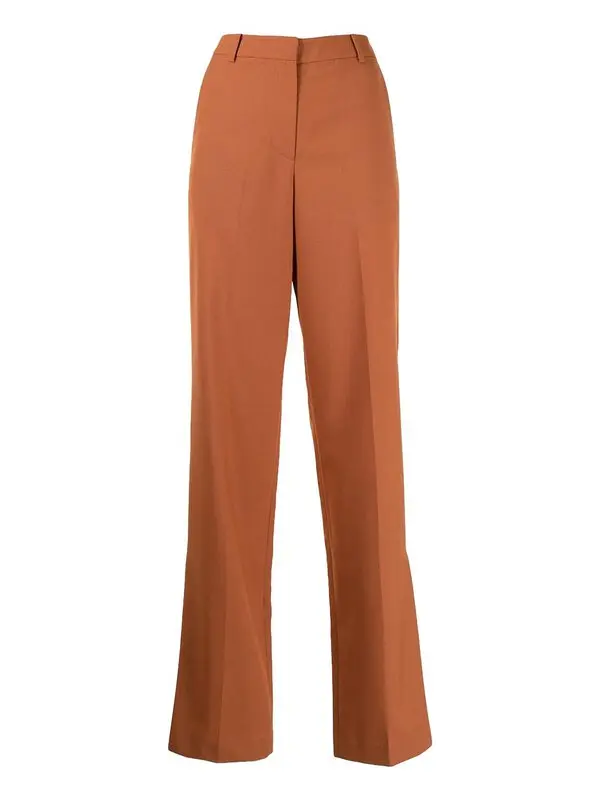 PUSHBUTTON High-waisted Flared Trousers - Orange